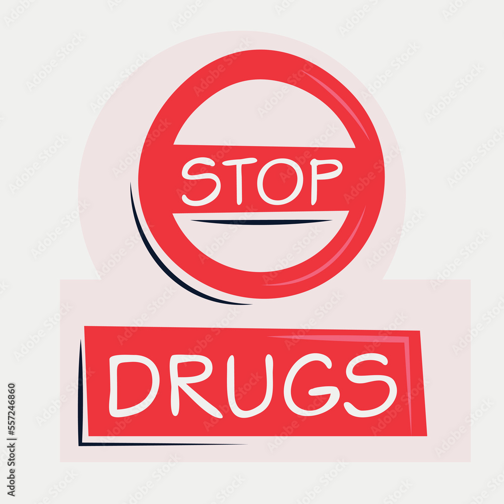 Warning sign (Drugs), vector illustration. Stock Vector | Adobe Stock