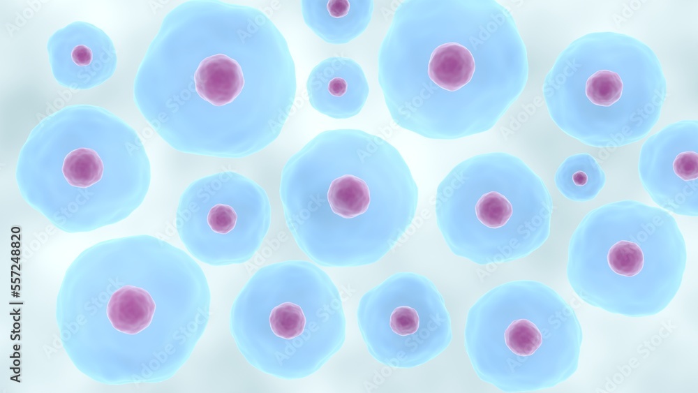 cell death 3d representation, cancer cells damage. Can be used to ...