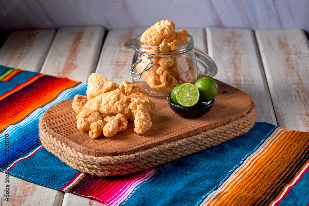 Chicharron - deep fried pork rinds, crispy pork skin pieces ...