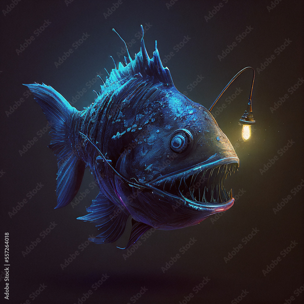 Angler Fish Fun - Generative AI Stock Illustration | Adobe Stock