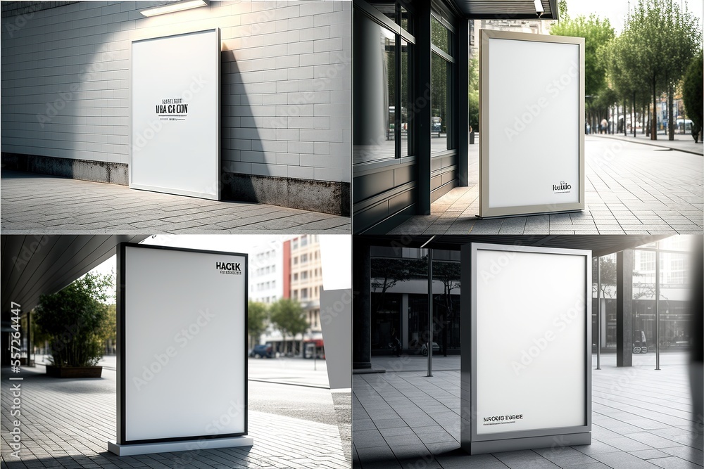 Blank place advertising screen. Poster mockup. Banner mockup. Billboard ...