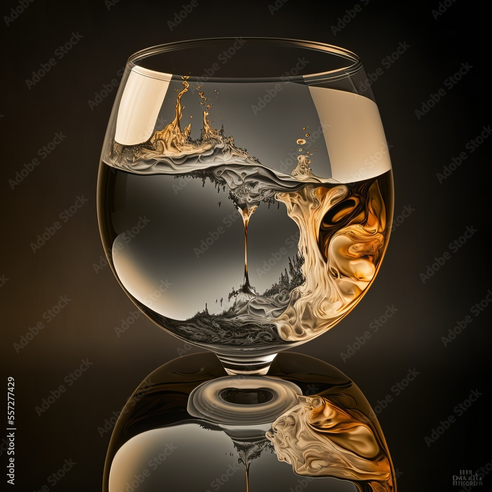 Glass half full, Glass half empty - AI Generative art Stock ... Glass half full, Glass half empty - AI Generative art Stock ...