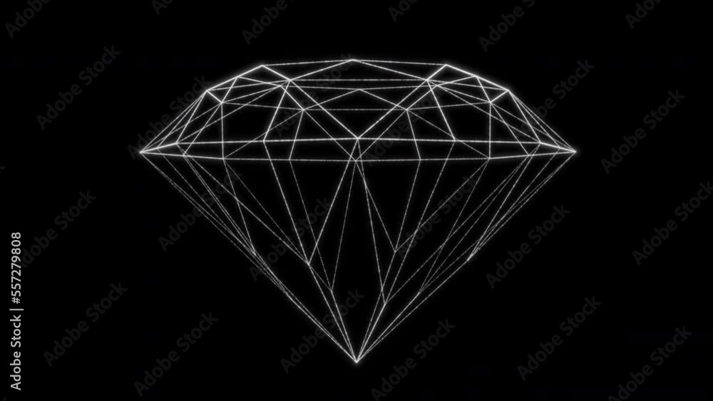 Technology Plexus diamond background from animated lines and dots with ...