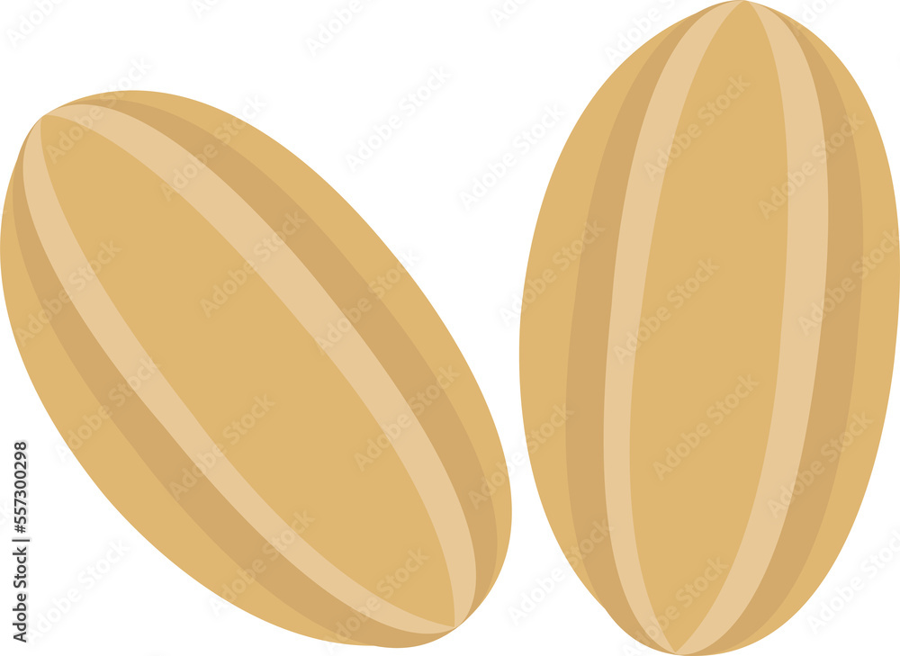 Comic cartoon vector of brown rice Stock Illustration | Adobe Stock