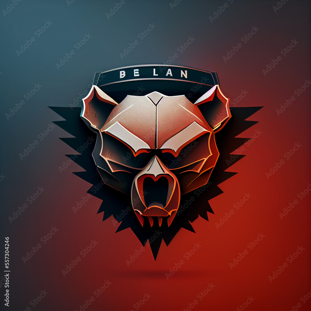 Evil bear logo ai art ilustração do Stock | Adobe Stock