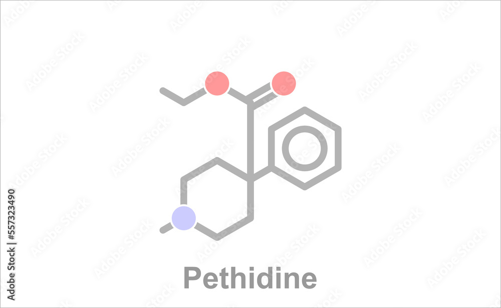 Medical prescription pad. Simplified formula icon of pethidine. Stock ...