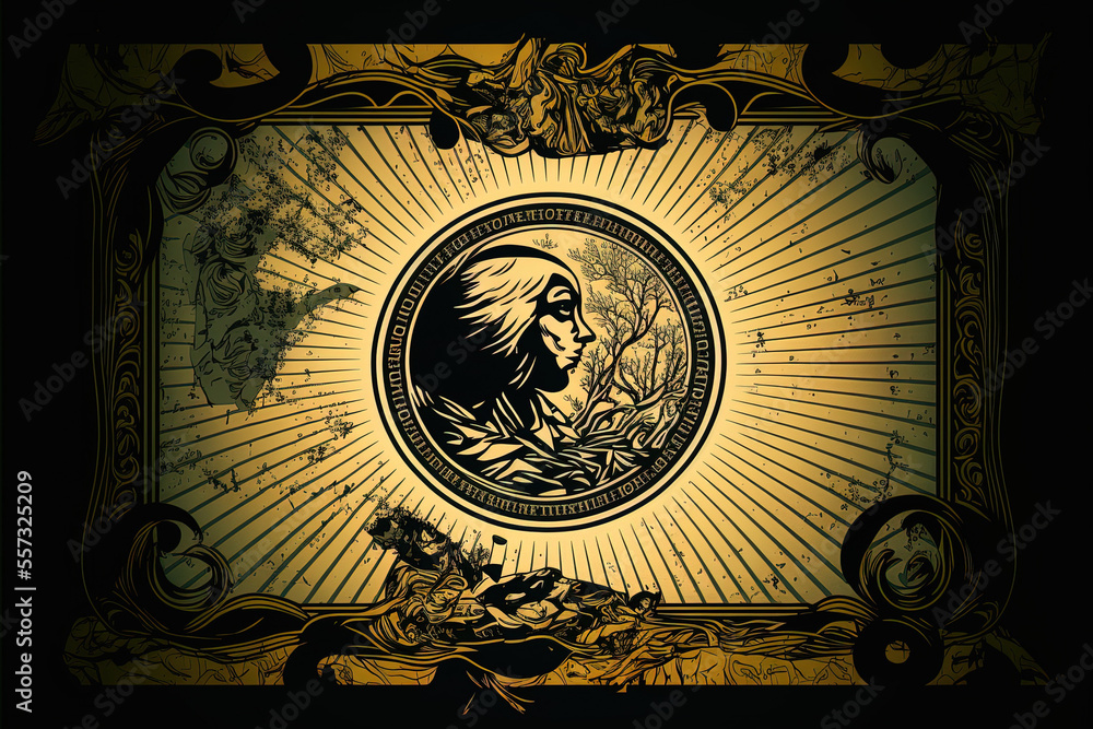 Wallpaper with a money design; financial illustration. Generative AI ...