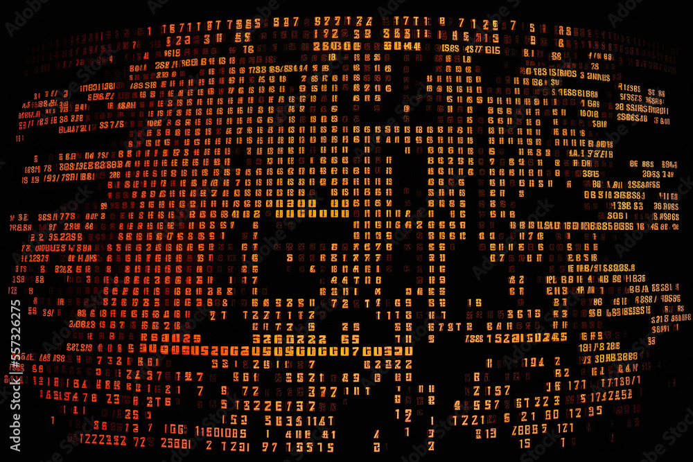 Digital technology background using binary zeros and ones. Generative AI Stock Illustration ...