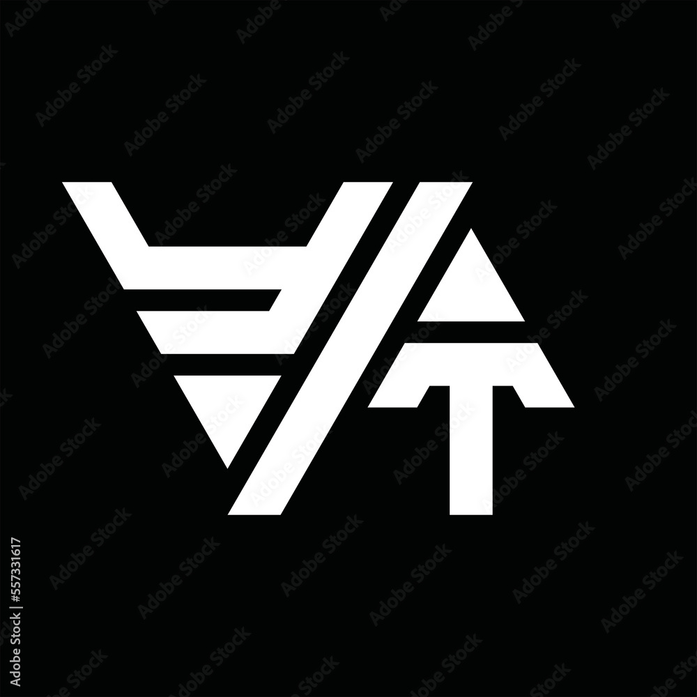 YT Logo monogram triangle two side images design template Stock Vector ...