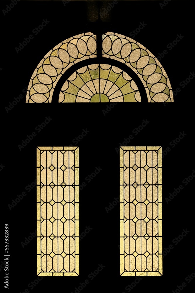 Photo & Art Print stained glass window of classical house, 百合 須藤