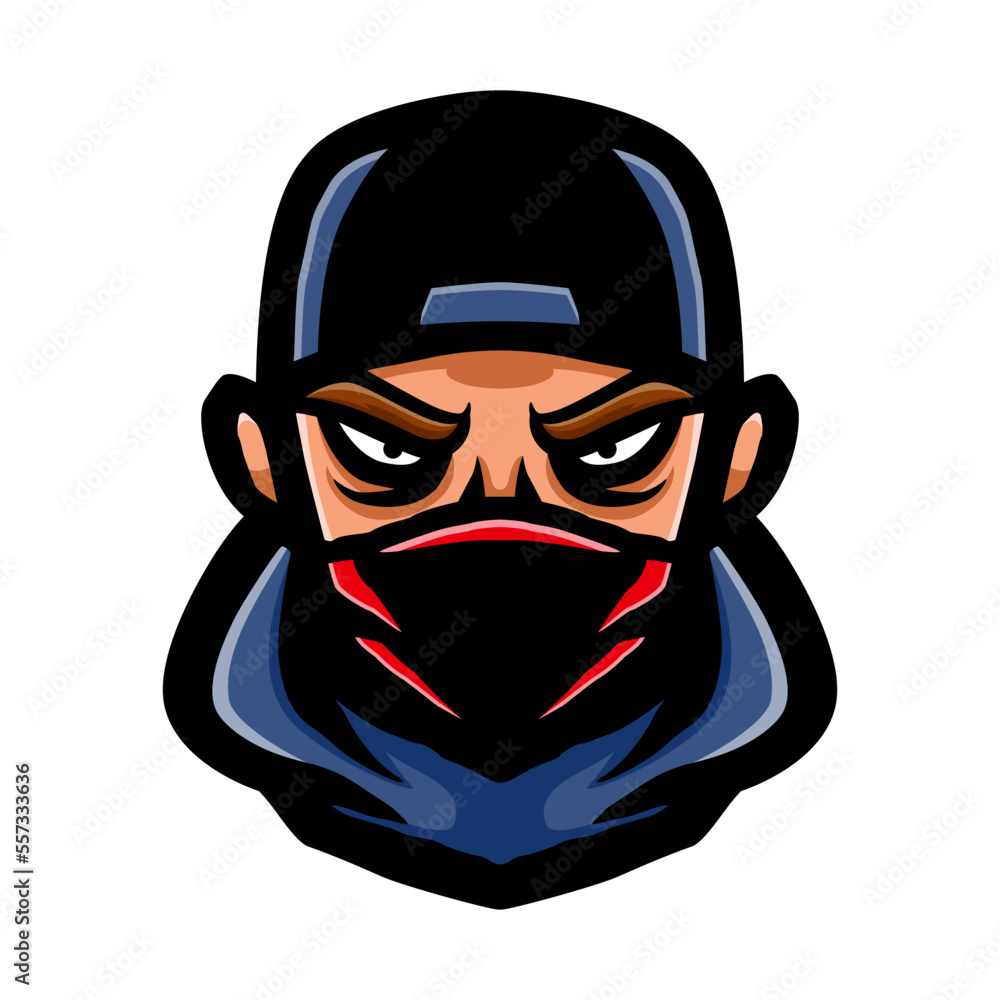 Badboy head logo mascot design Stock Vector | Adobe Stock