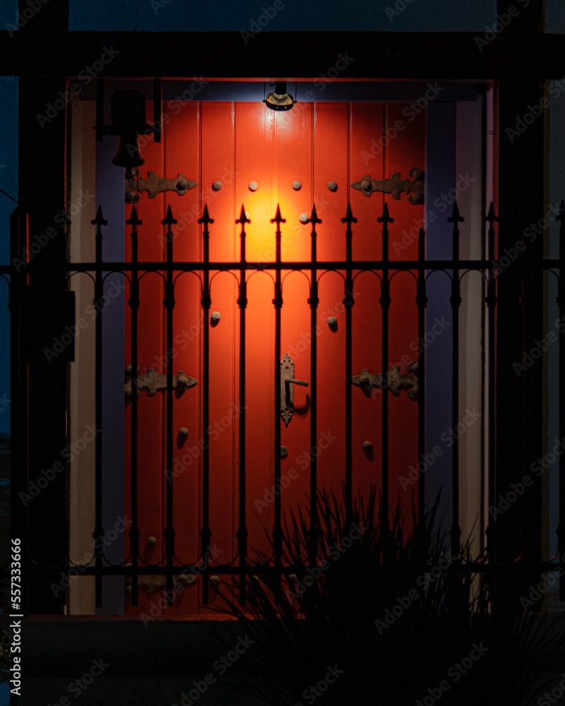 silhouette of a gate Stock Photo | Adobe Stock