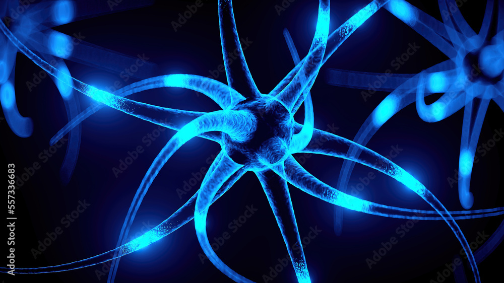 3d rendering of medically accurate illustration of a nerve cell Stock ...