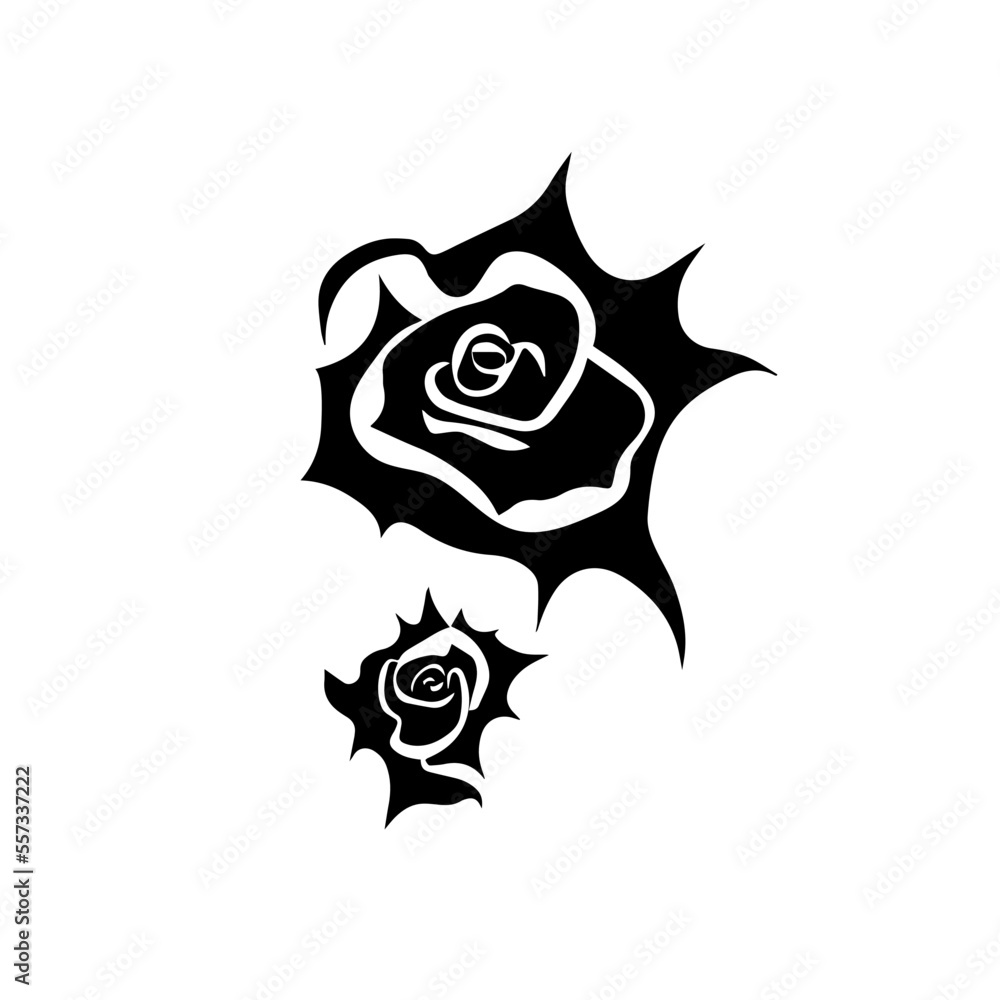 Sharp Rose Vector Logo Symbol Stock Vector | Adobe Stock