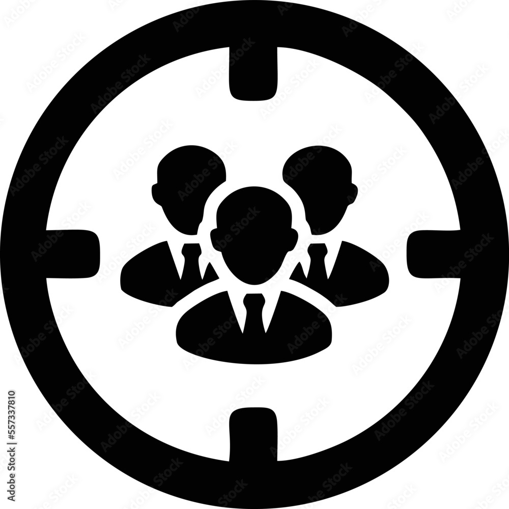 Target focus icon symbol in the white background, goal target icon ...