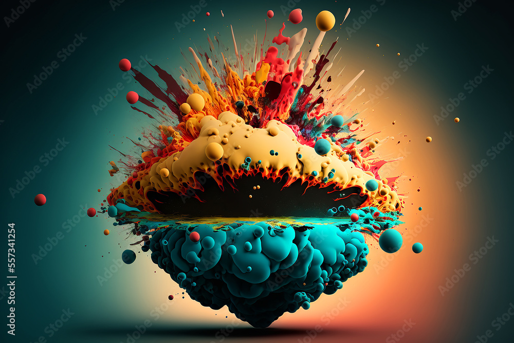 temporal bomb, explosion, surreal, detonated underwater, randomly ...