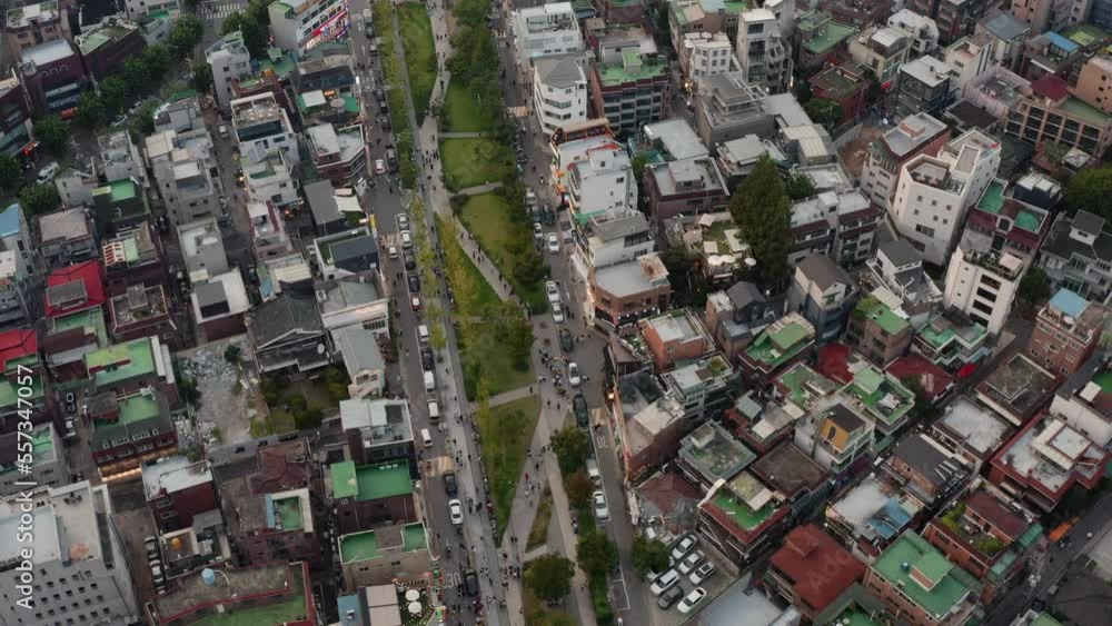 [korea drone footage] Seoul cityscape, Jongno, Mapo, Hongdae, , Hongik ...