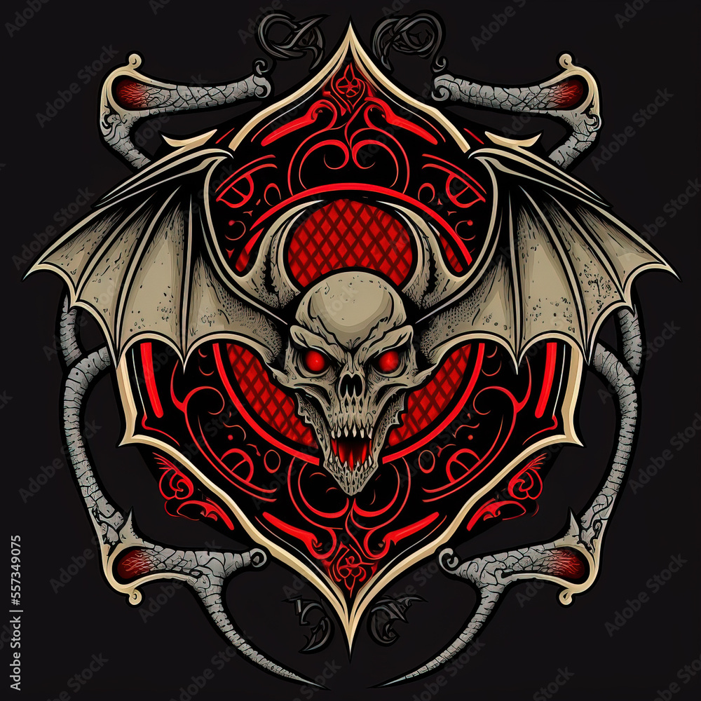 Vampire Clan Logo Symbol v4 Stock Illustration | Adobe Stock