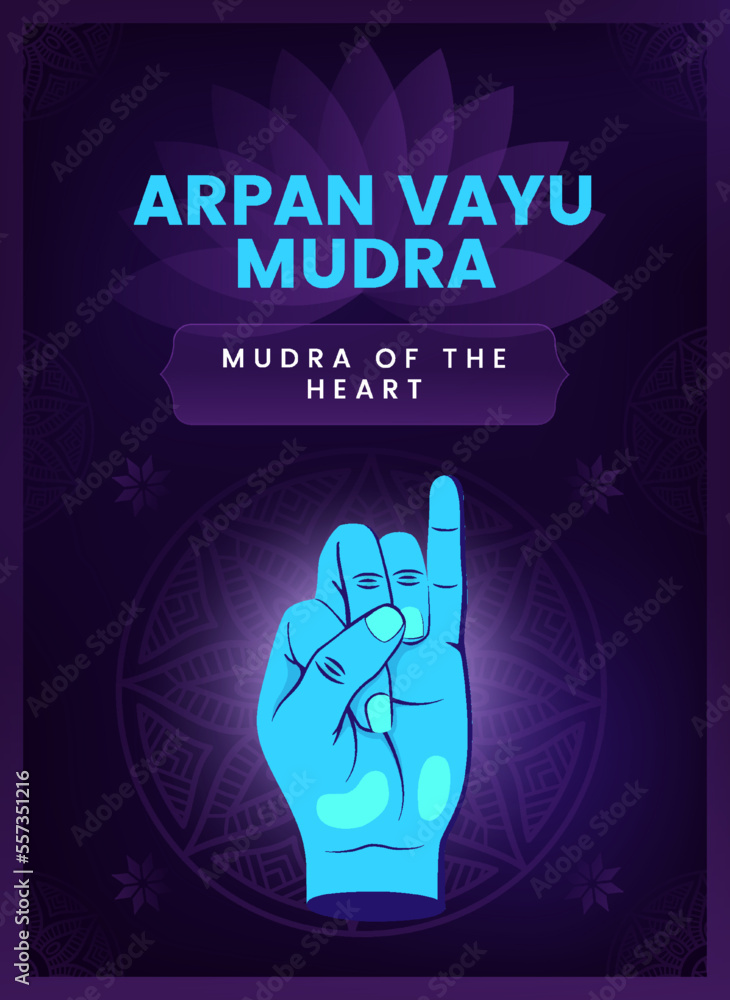 Arpan Vayu Mudra Hand Gesture - Vector illustration Stock Vector ...