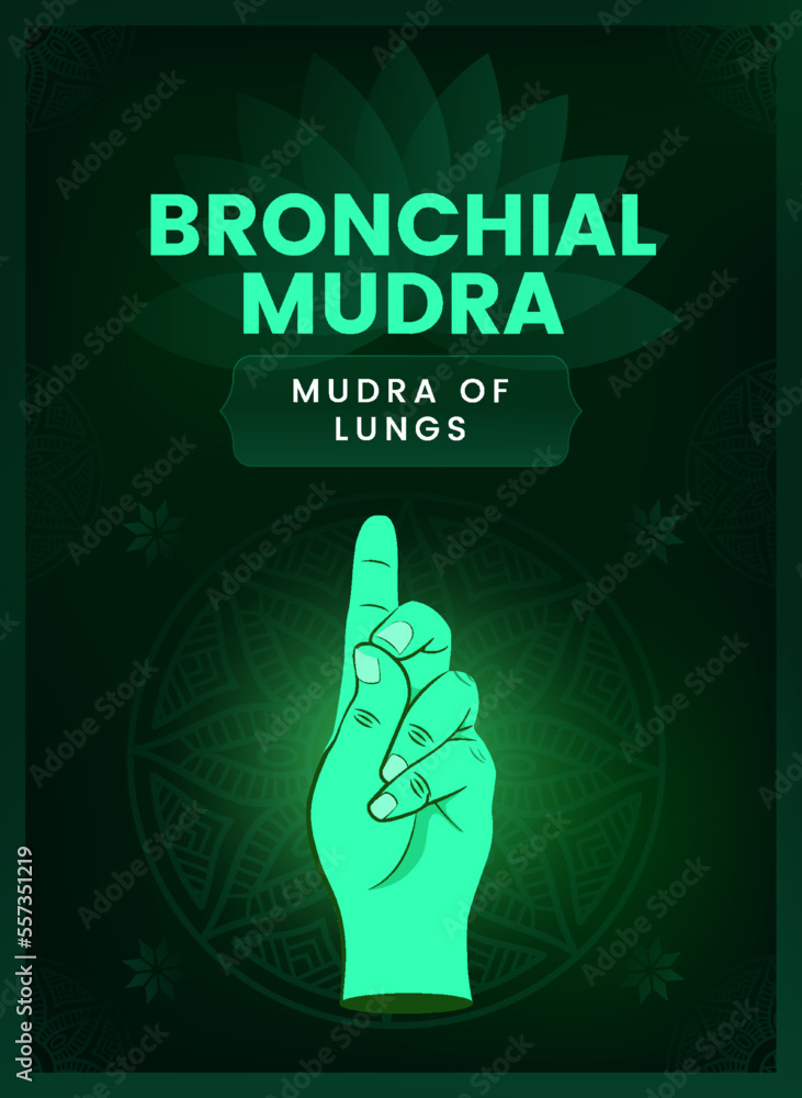Bronchial Mudra Hand Gesture - Vector illustration Stock Vector | Adobe ...