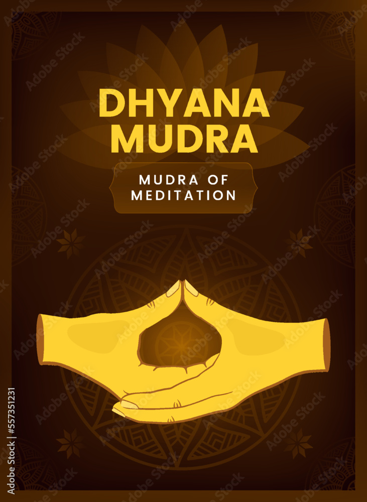 Dhyana Mudra Hand Gesture - Vector illustration Stock Vector | Adobe Stock