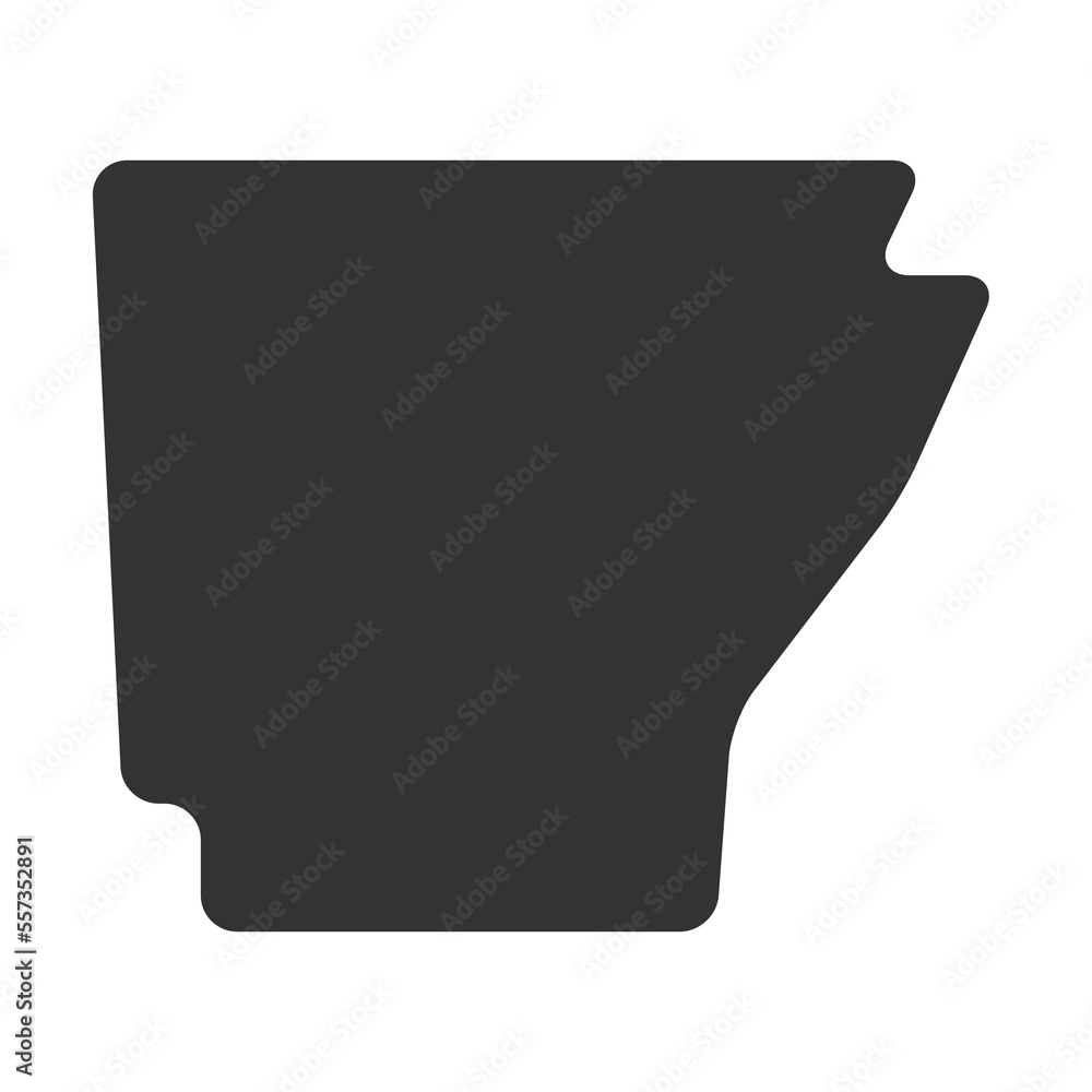 Arkansas state of United States of America, USA. Simplified thick black ... Arkansas state of United States of America, USA. Simplified thick black ...