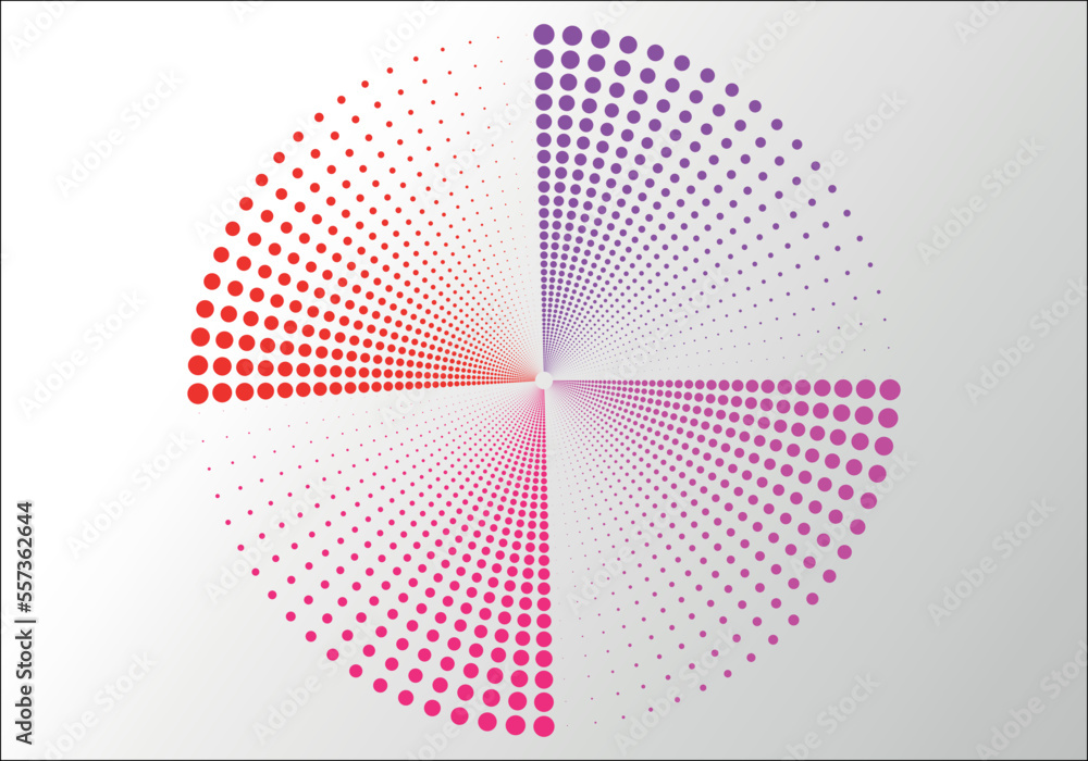 Halftone dots in circle form. round logo. vector dotted frame. design ...