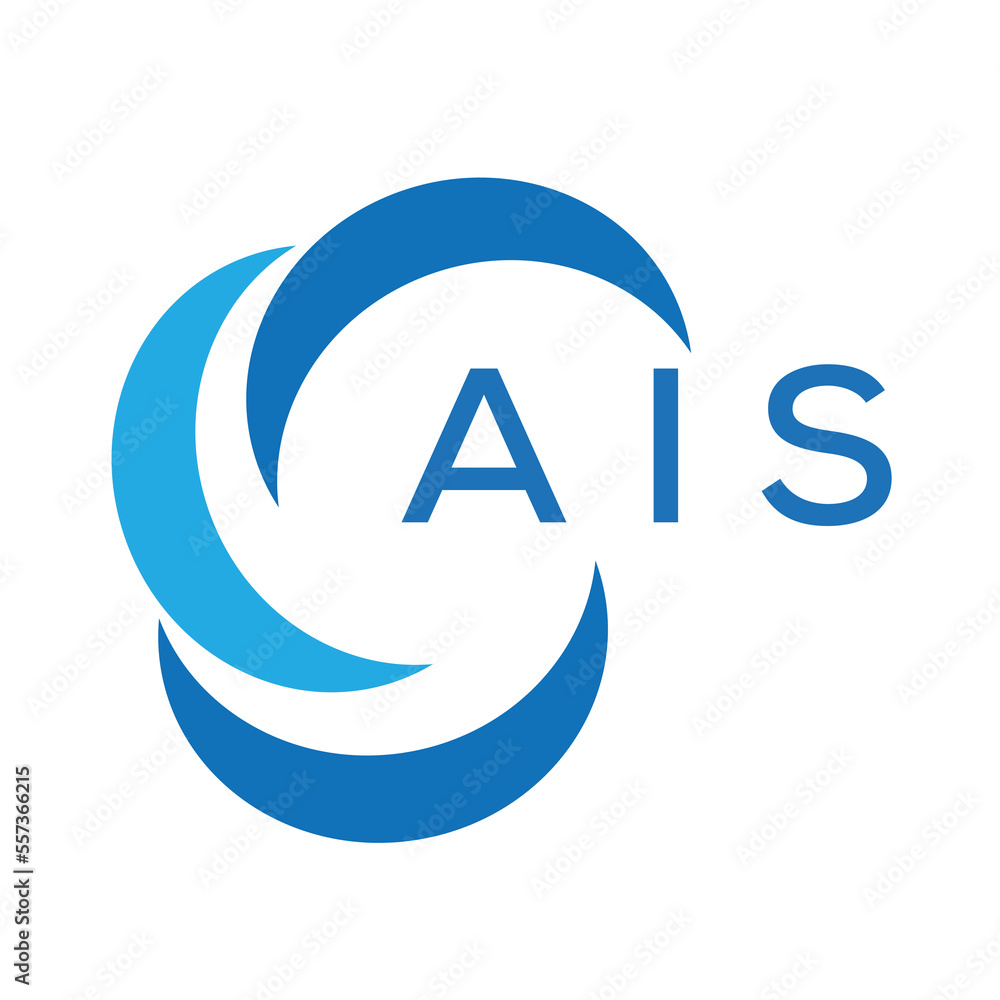Vetor de AIS Letter logo design template vector. AIS Business abstract connection vector logo ...