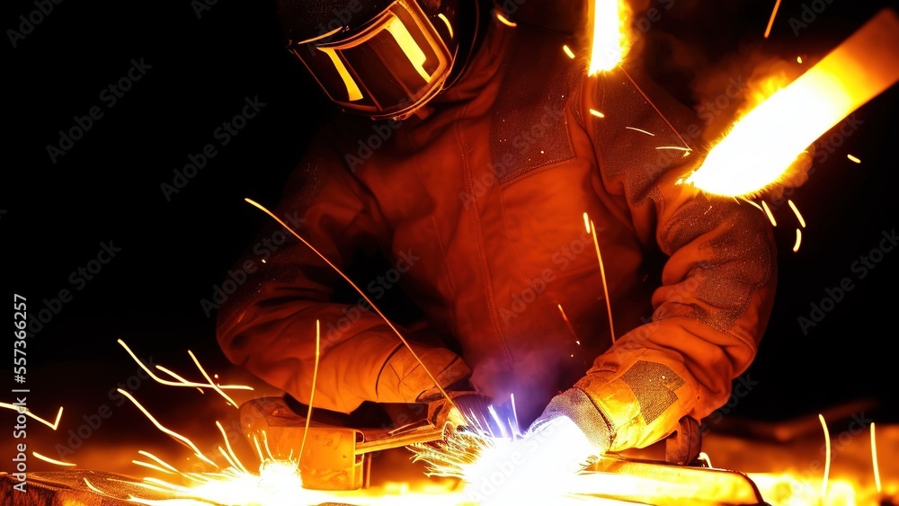 Fire sparks of metal welding isolated on transparent background. Stock ...