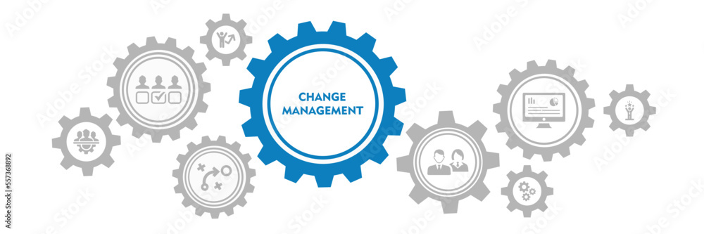 Change management banner web icon vector illustration for business ...