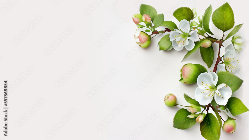 Beautiful spring flowers, apple blossoms, background/wallpaper ...