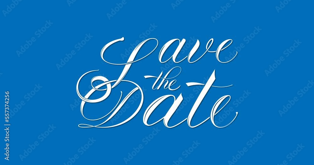 Save the date. Animation handwriting with ink drops lettering Modern ...