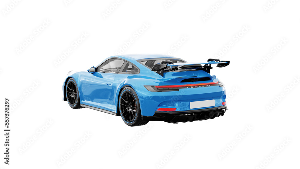 blue PORSCHE car isolated on white, Porsche 922 gt3 Touring png ...