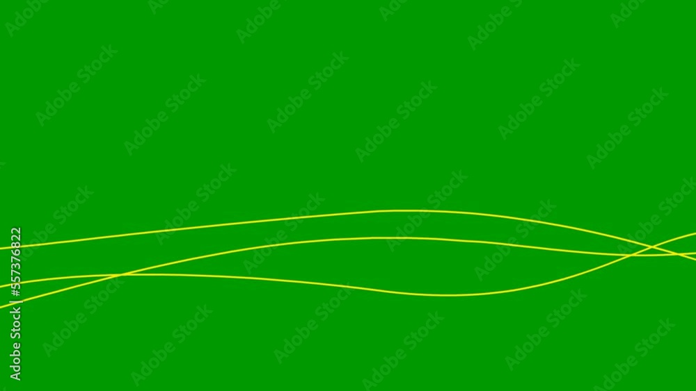 Animated stripes appear and disappear. Decorative lines. Three yellow ...