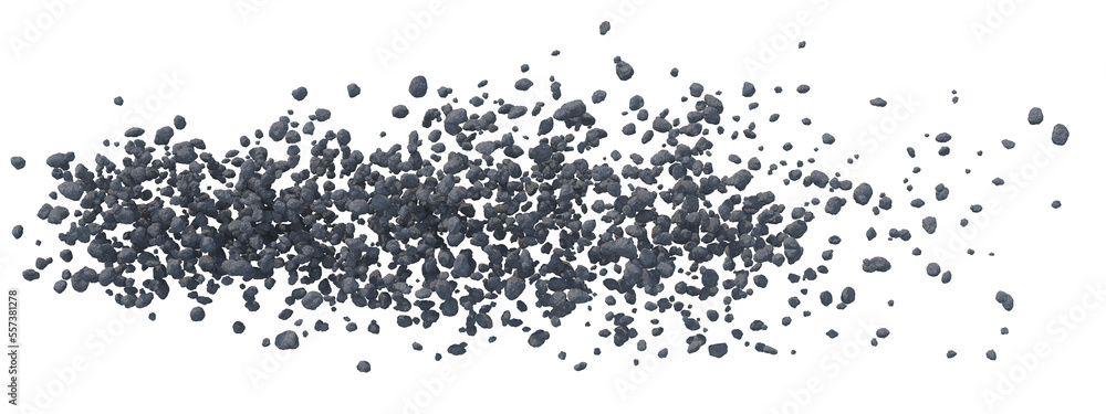 Asteroid belt isolated transparent backgound 3d rendering Stock ...