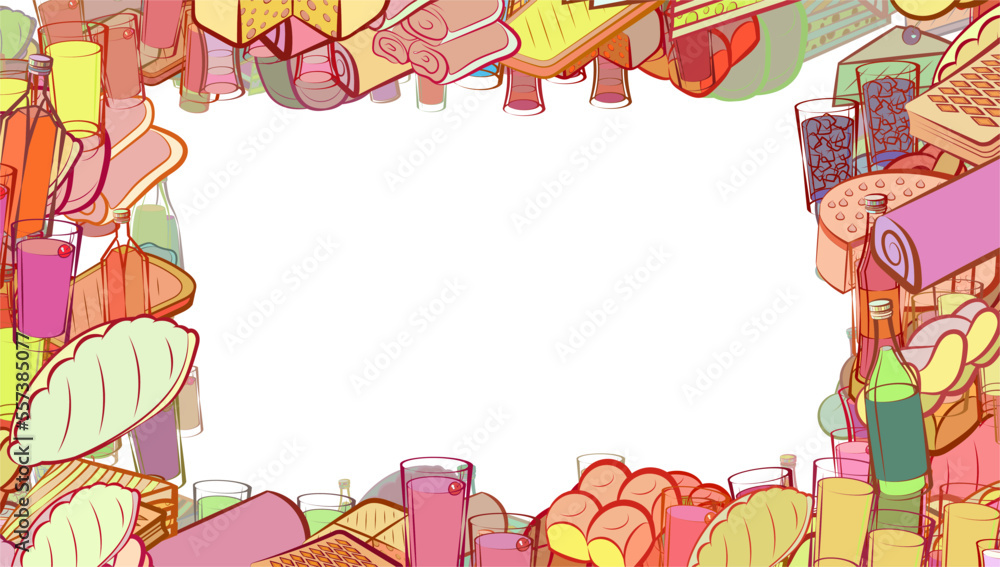 Background pattern abstract design texture. Alcohol and Bakery products ...