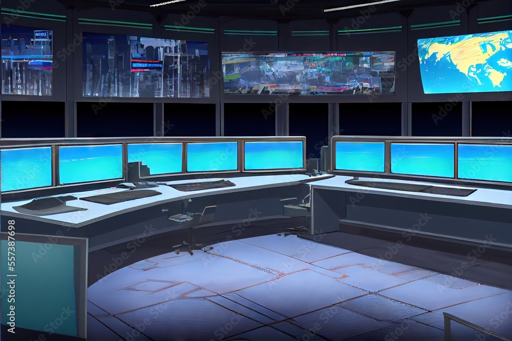 Modern TV Broadcasting Station - Generative AI image of a modern ...