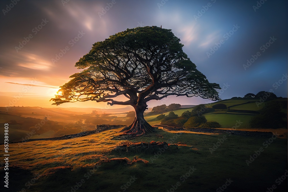 Tree of Life - digital art made by generative AI depicting the tree of ...