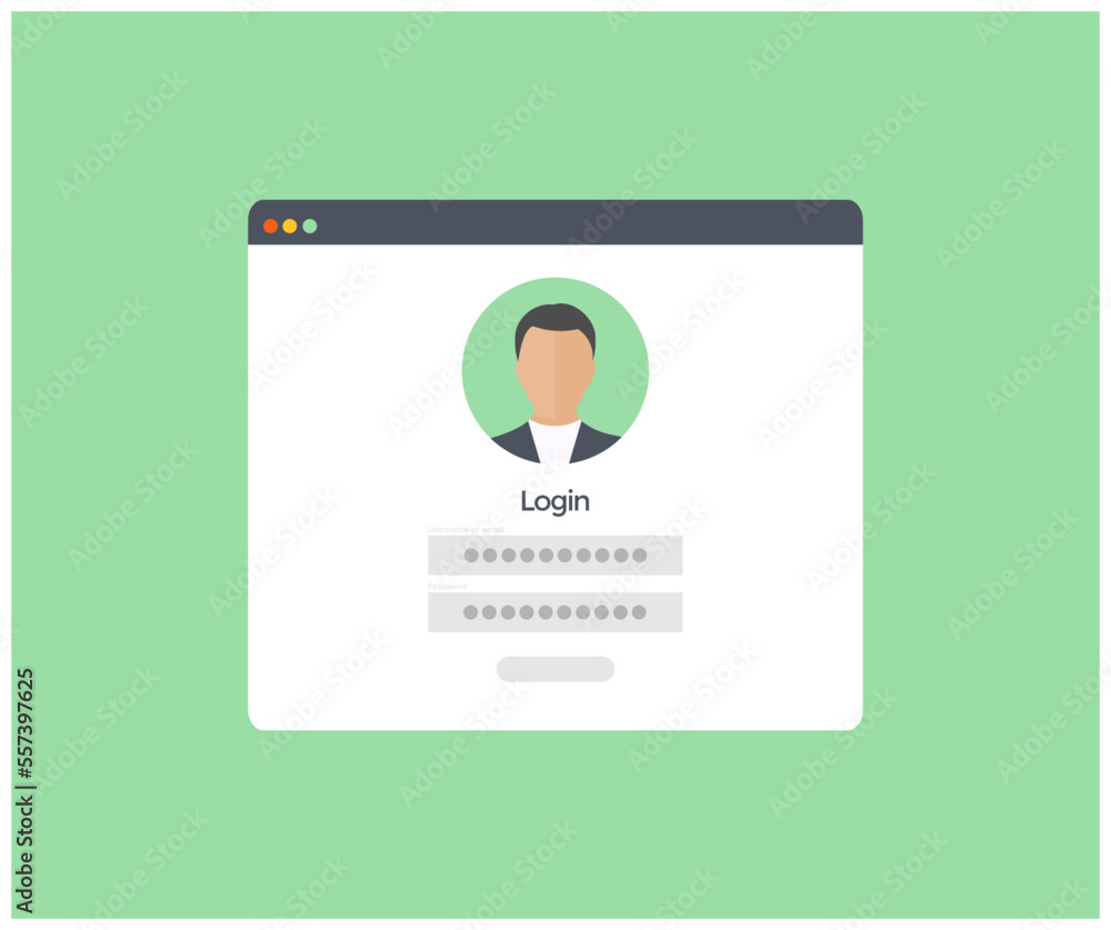 Registration form and login form page logo design. Secure login and ...