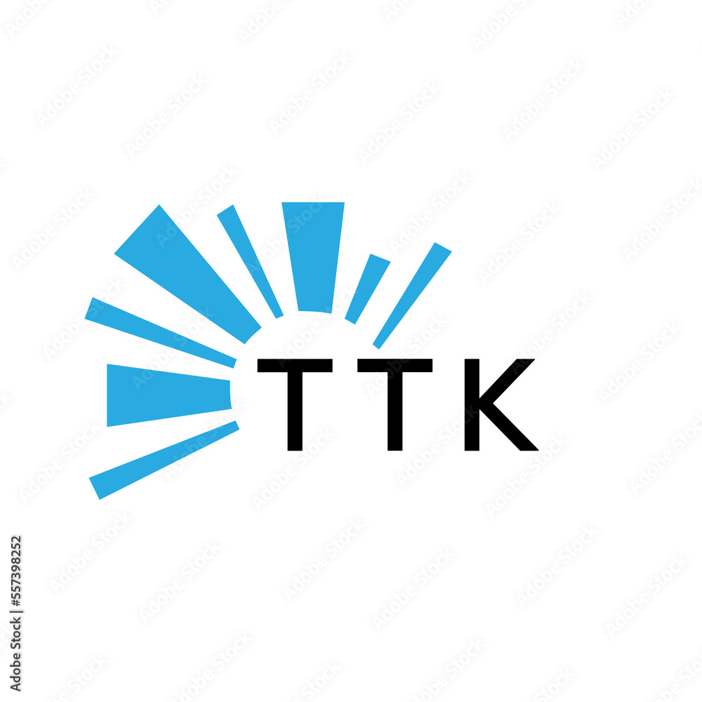 Vecteur Stock TTK letter logo. TTK blue image on white background and ...