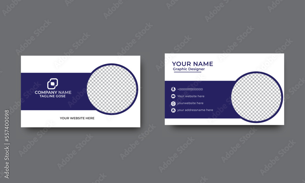 Modern presentation card with company logo. Vector business card ...