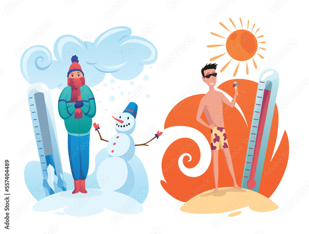 Hot And Cold Cartoon