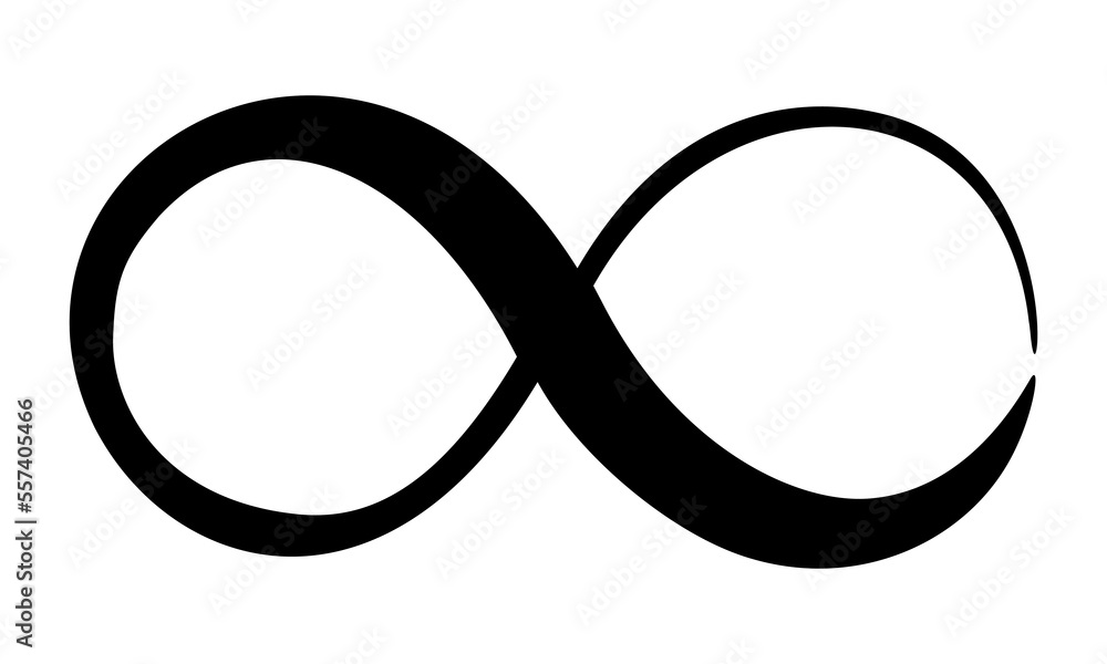Infinity symbol hand painted with ink brush stroke Stock Vector | Adobe ...