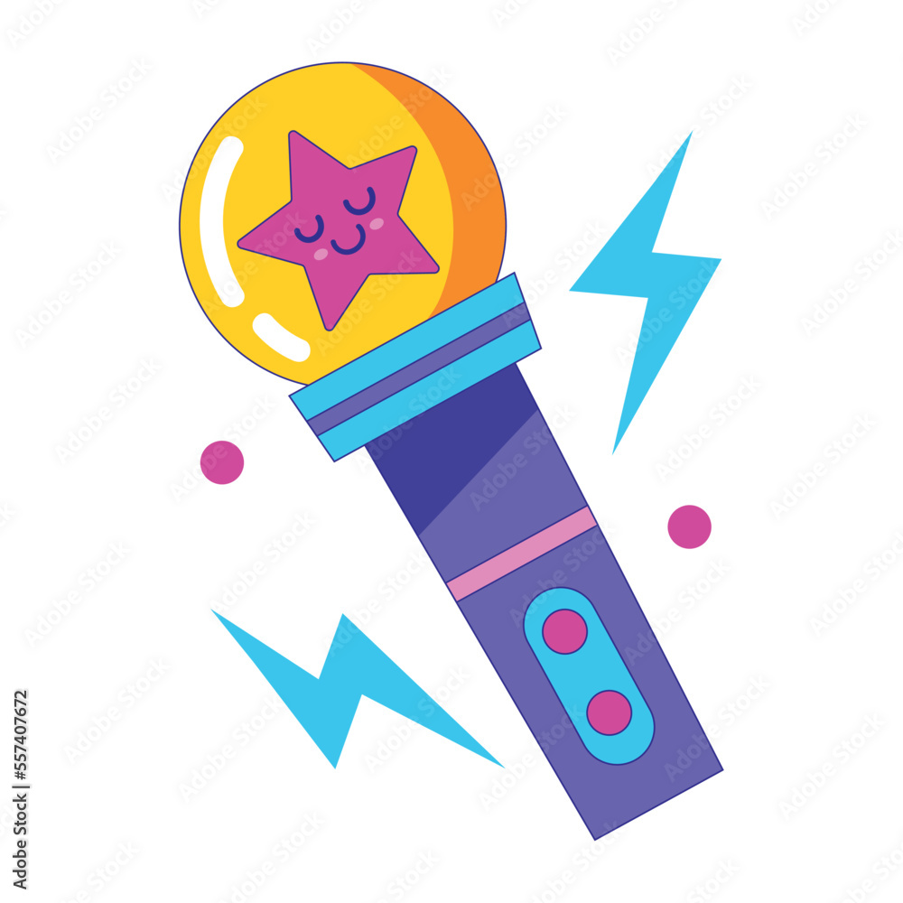 microphone k-pop style Stock Vector | Adobe Stock