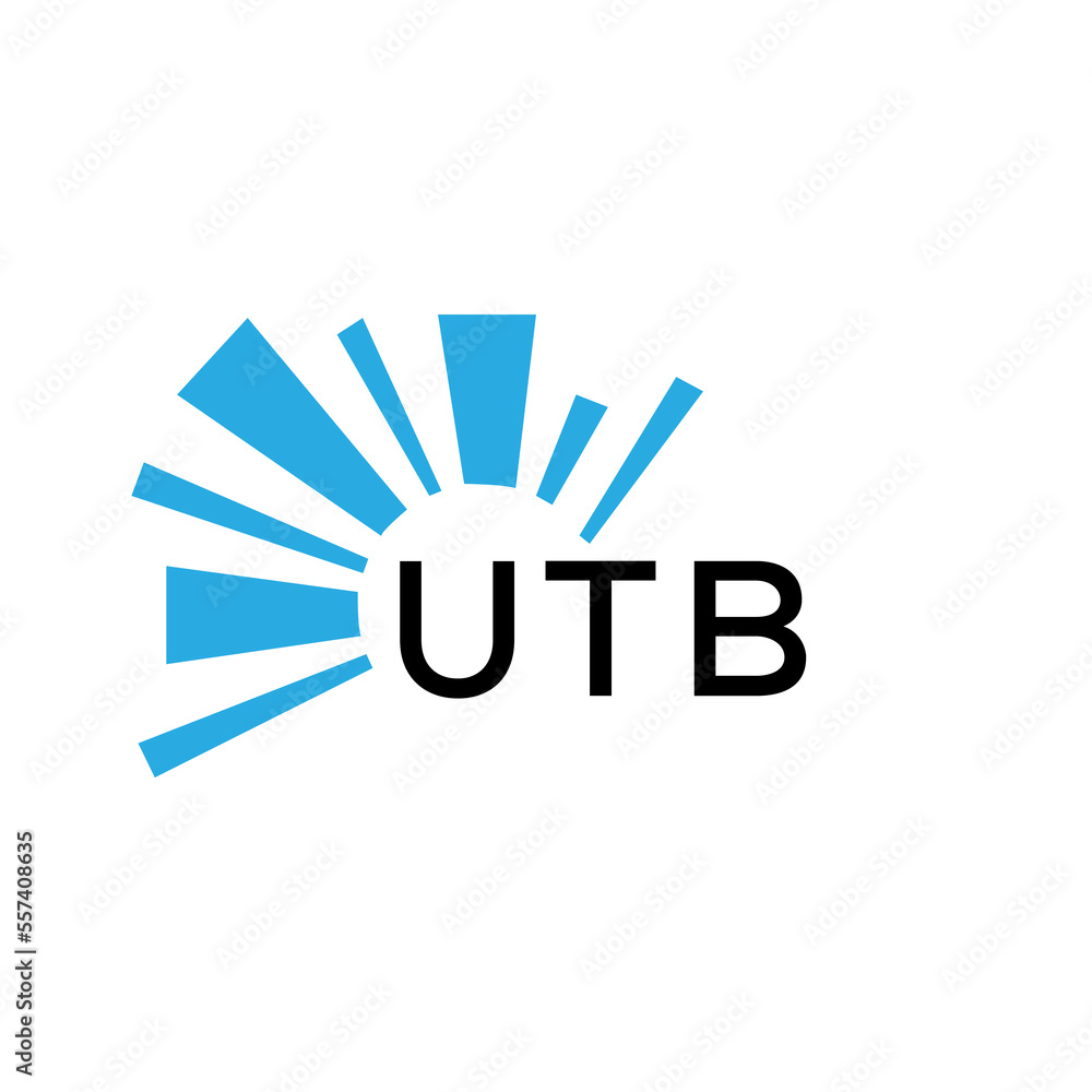 Vetor de UTB letter logo. UTB blue image on white background and black ...