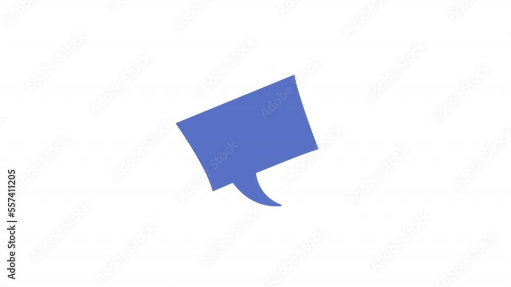 Animated speech bubble element. Flat cartoon style HD video footage ...