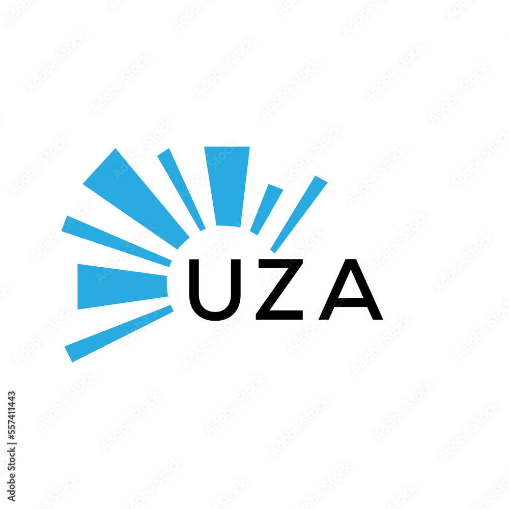 Vecteur Stock UZA letter logo. UZA blue image on white background and ...