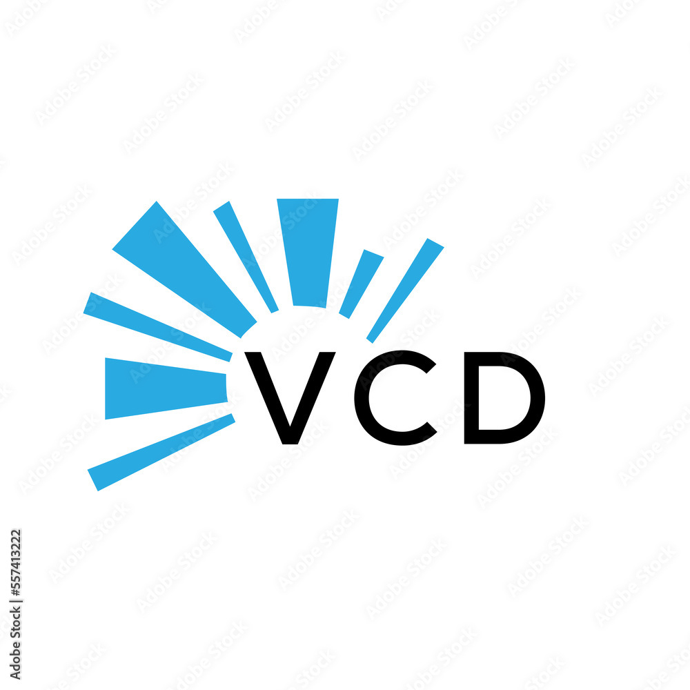 Vetor de VCD letter logo. VCD blue image on white background and black ...