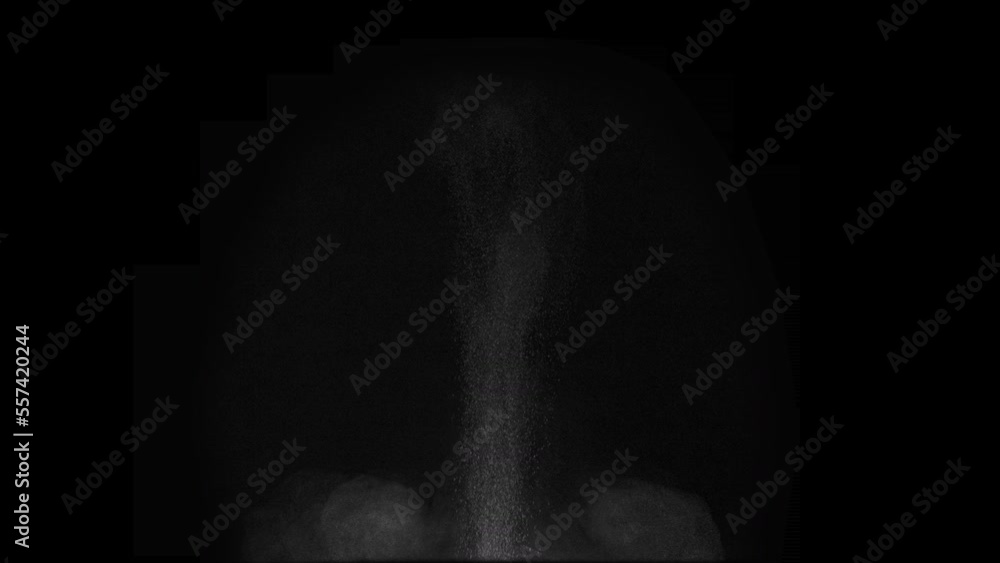 Projectile Impact on the Ground. A column of soil and dust rises into ...