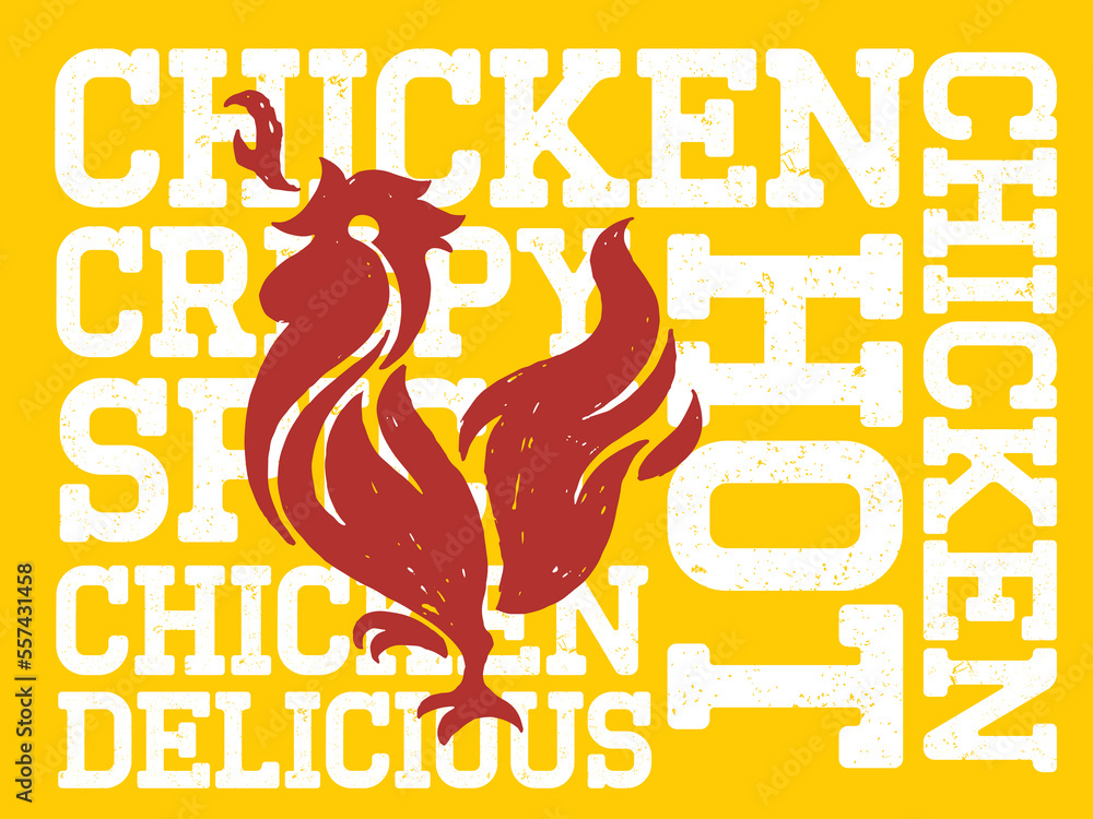 rustic fire chicken logo, hen flame hot symbol vector icon illustration ...
